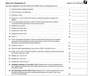 IRS Form 8615 Instructions
