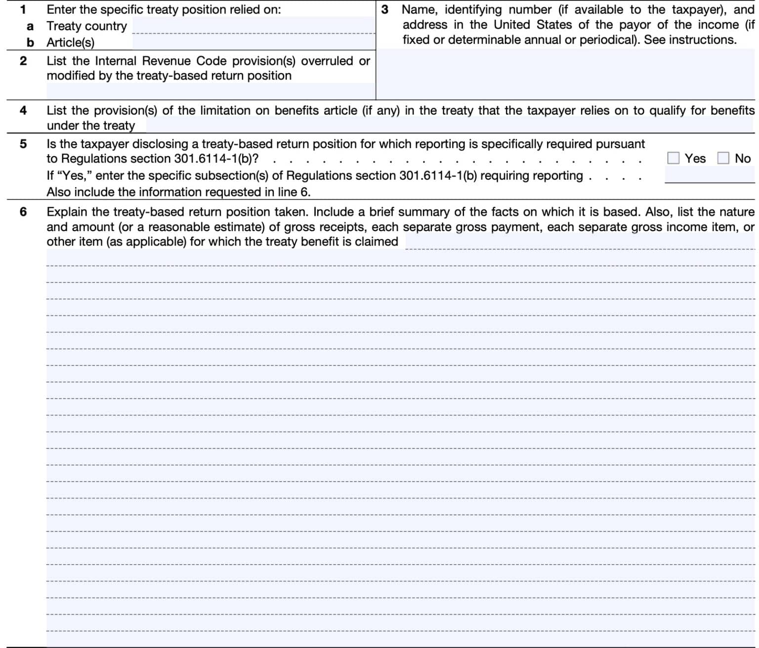 IRS Form 8833 Instructions - Treaty-Based Return Disclosures