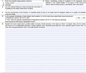 IRS Form 8833 Instructions - Treaty-Based Return Disclosures