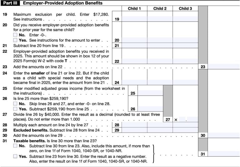 IRS Form 8839 Instructions - Guide to Qualified Adoption Expenses