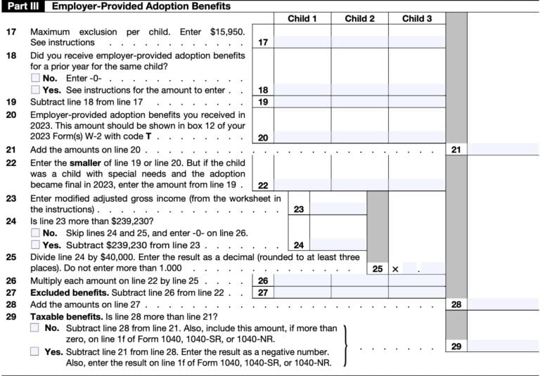 IRS Form 8839 Instructions - Guide to Qualified Adoption Expenses
