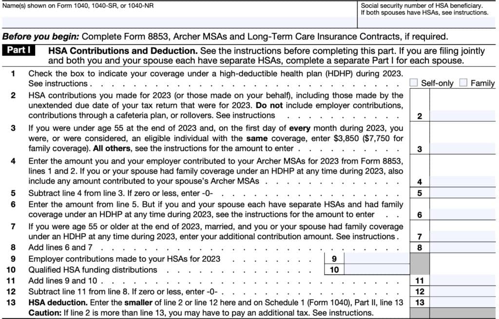 IRS Form 8889 Instructions - A Guide to Health Savings Accounts