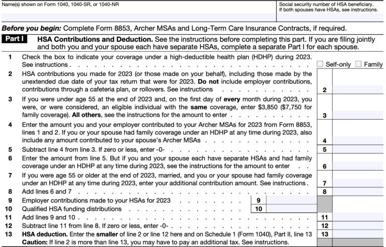 IRS Form 8889 Instructions - A Guide to Health Savings Accounts