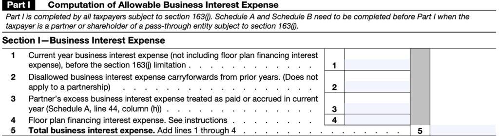IRS Form 8990 Instructions - Business Interest Expense Limitation