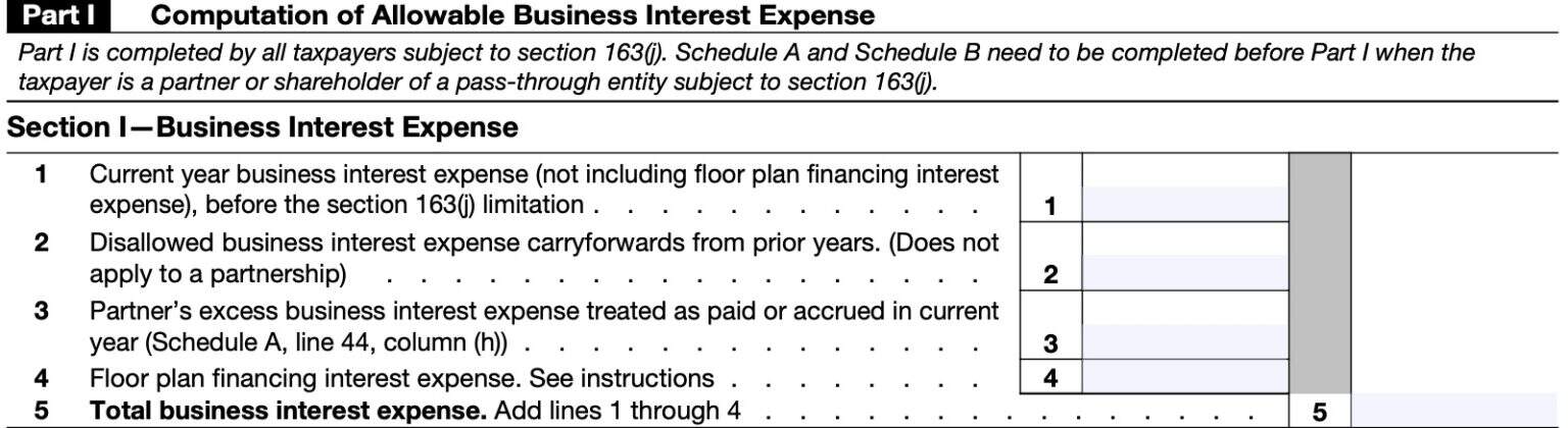 IRS Form 8990 Instructions - Business Interest Expense Limitation