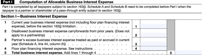 IRS Form 8990 Instructions - Business Interest Expense Limitation