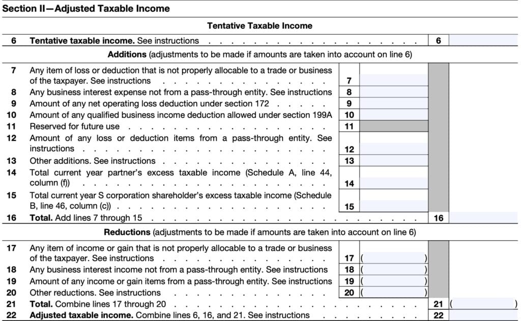 IRS Form 8990 Instructions - Business Interest Expense Limitation