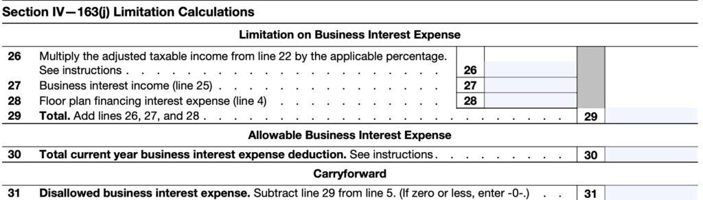 IRS Form 8990 Instructions - Business Interest Expense Limitation