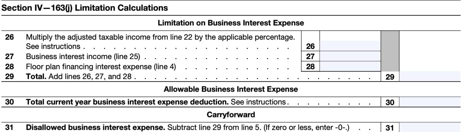 IRS Form 8990 Instructions - Business Interest Expense Limitation