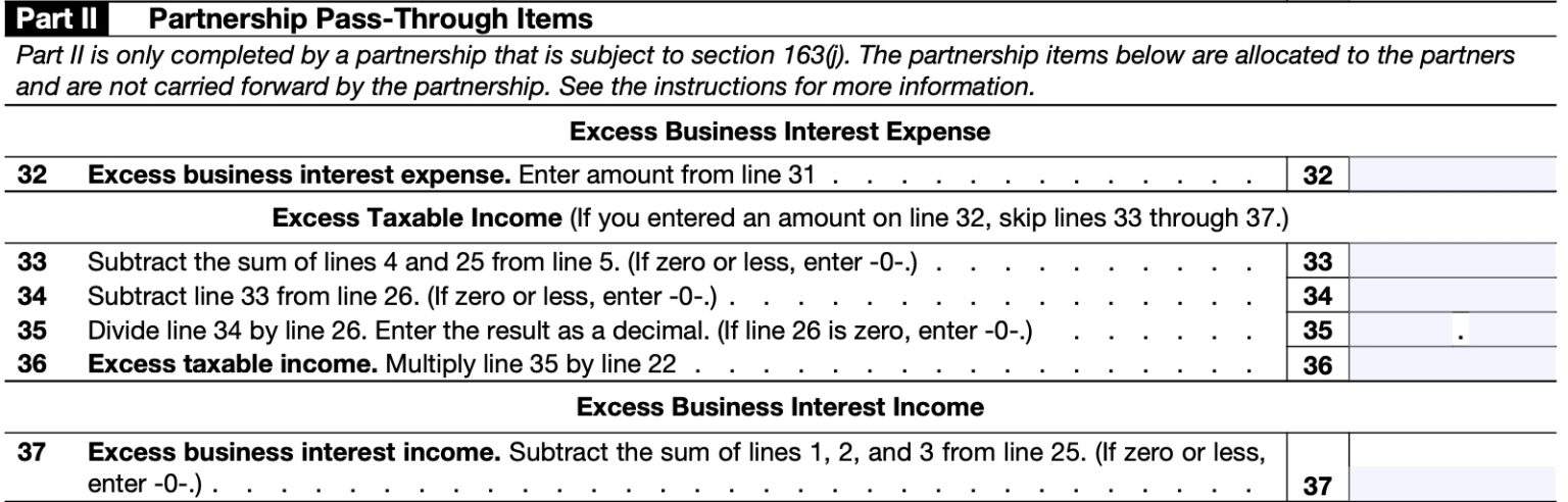 IRS Form 8990 Instructions - Business Interest Expense Limitation