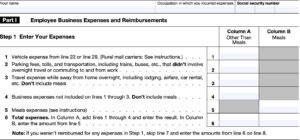 IRS Form 2106 Instructions - Employee Business Expenses