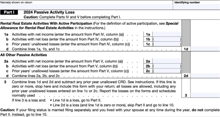 IRS Form 8582 Instructions - A Guide to Passive Activity Losses