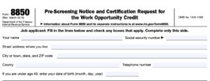 IRS Form 8850 Instructions