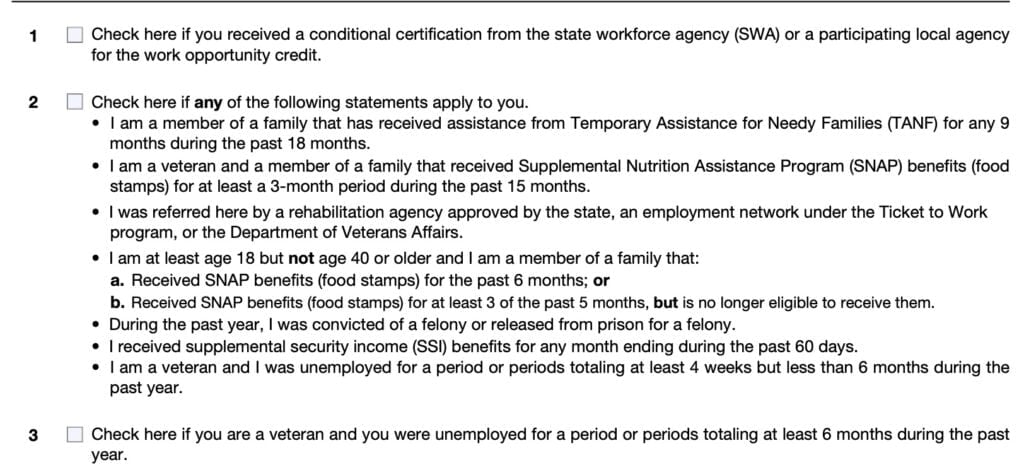 IRS Form 8850 Instructions