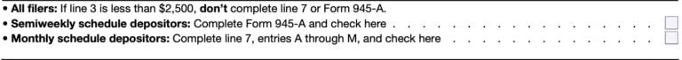 IRS Form 945 Instructions