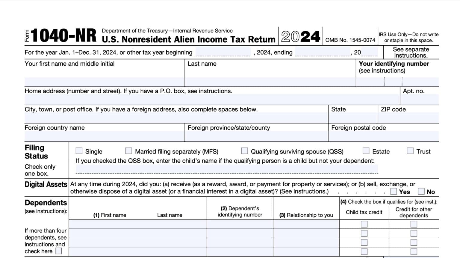 Schedule NEC Instructions (Form 1040-NR) - Reporting ECI