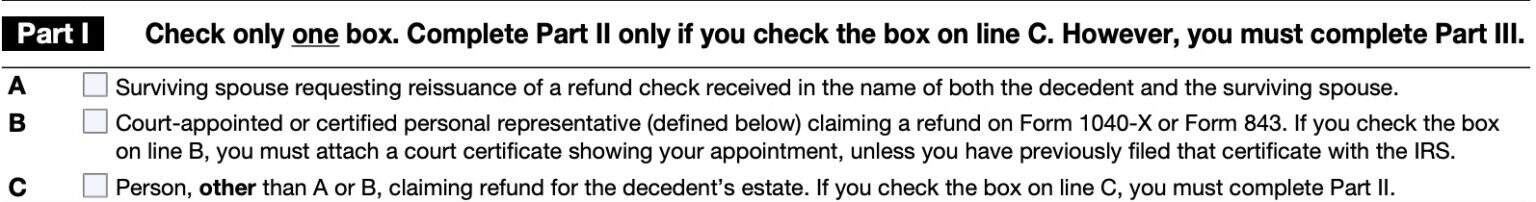 IRS Form 1310 Instructions - Tax Refund on A Decedent's Behalf