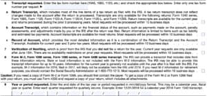 IRS Form 4506-T Instructions - Requesting A Tax Return Transcript