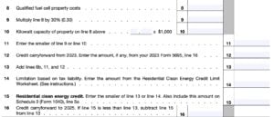IRS Form 5695 Instructions - Residential Energy Credits