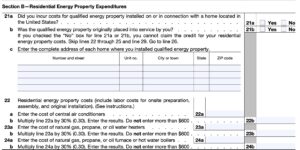 IRS Form 5695 Instructions - Residential Energy Credits