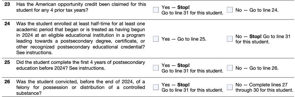 IRS Form 8863 Instructions