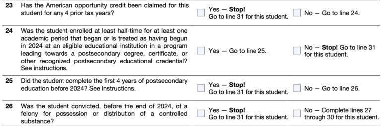 IRS Form 8863 Instructions