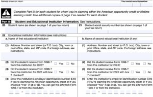 IRS Form 8863 Instructions