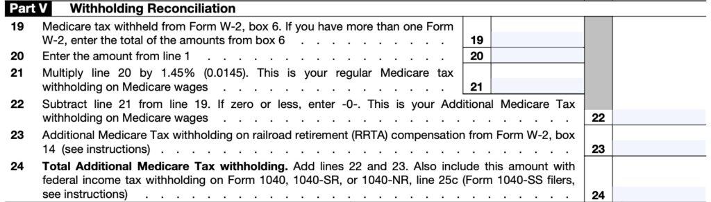 IRS Form 8959 Instructions - Guide To Additional Medicare Tax