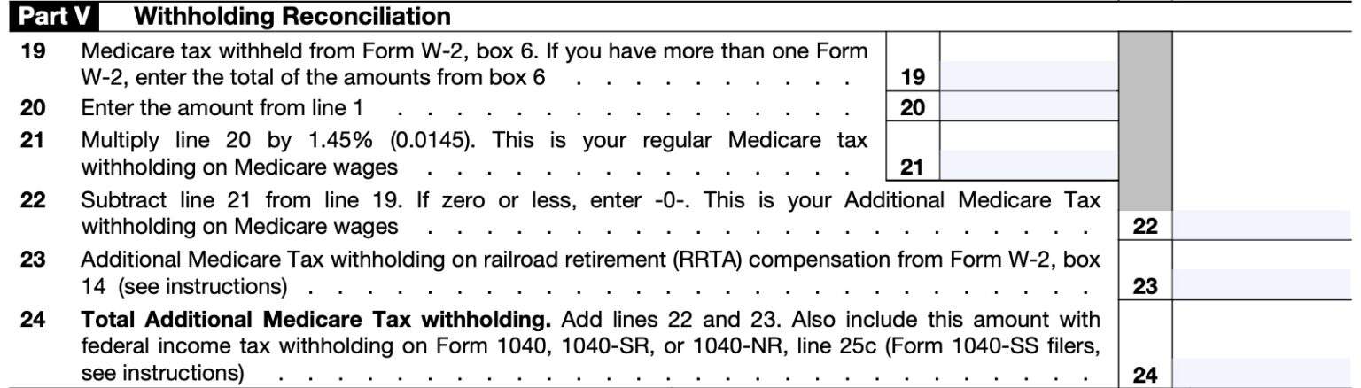IRS Form 8959 Instructions - Guide To Additional Medicare Tax