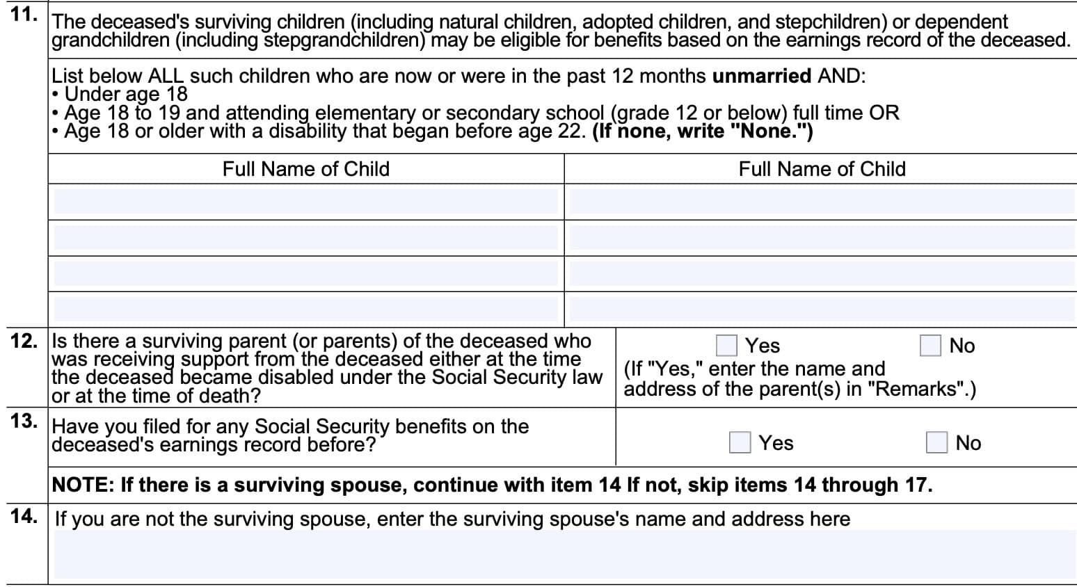 Form SSA-8 Instructions - Applying For a Lump-Sum Benefit
