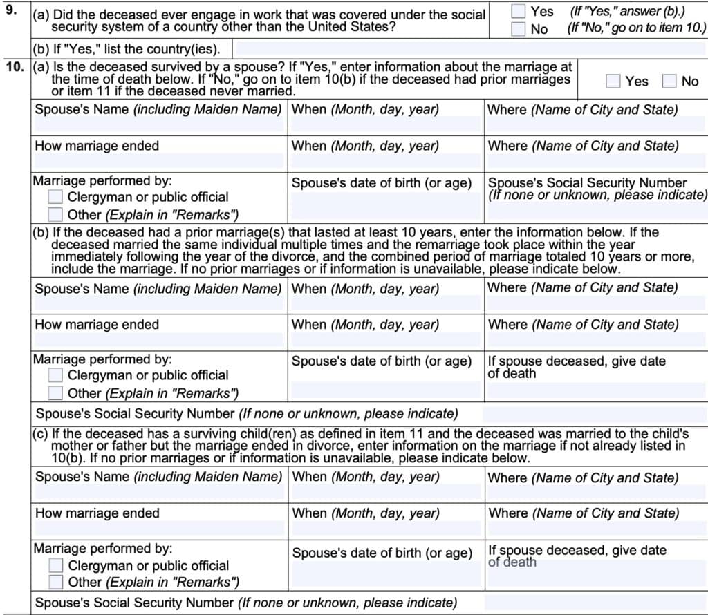 Form SSA-8 Instructions - Applying For a Lump-Sum Benefit
