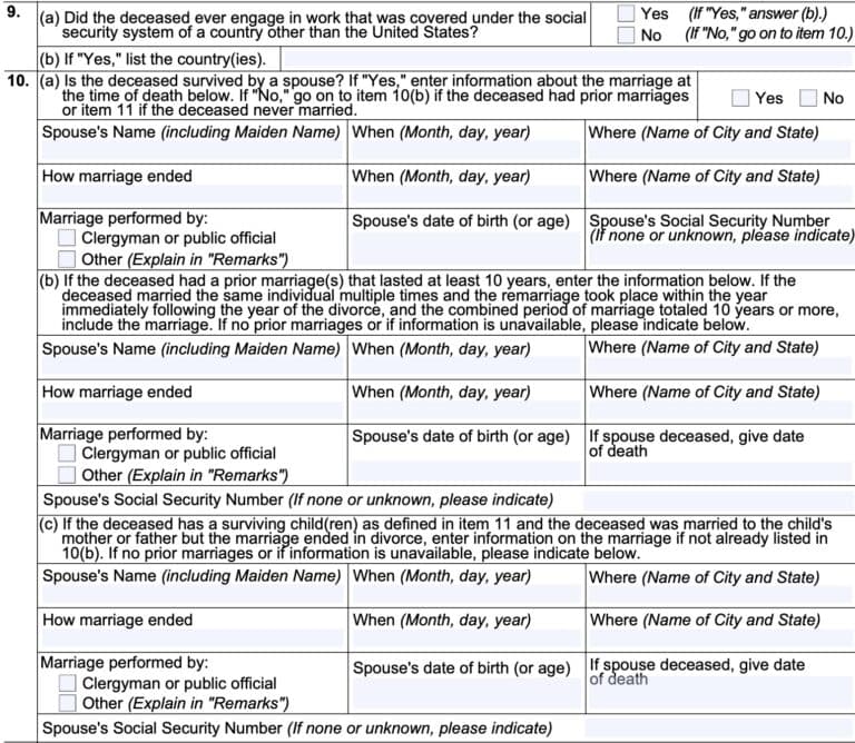 Form SSA-8 Instructions - Applying For a Lump-Sum Benefit