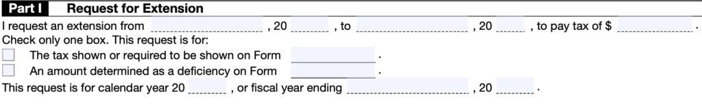 IRS Form 1127 Instructions - Filing a Tax Payment Extension