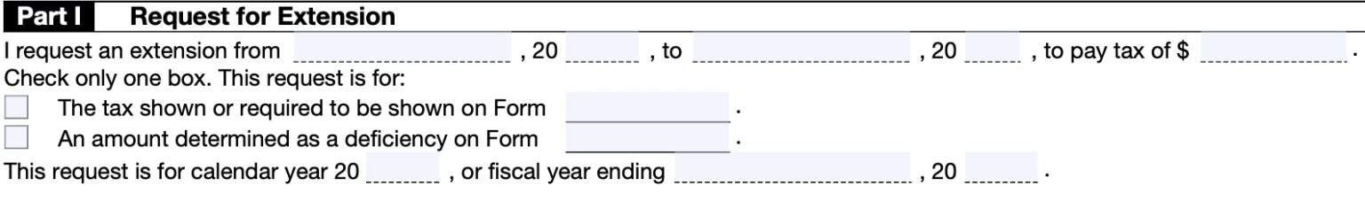 IRS Form 1127 Instructions - Filing a Tax Payment Extension