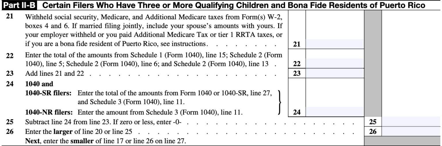 Schedule 8812 Instructions - Credits for Qualifying Dependents