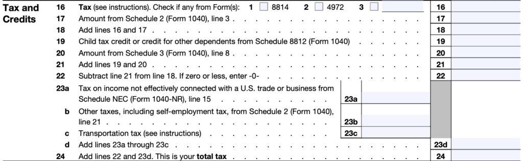 IRS Form 1040-NR Instructions - Nonresident Alien Tax Return