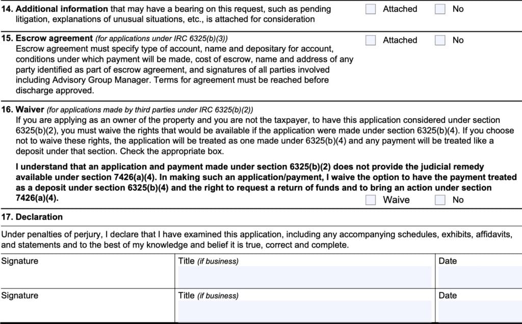 IRS Form 14135 Instructions