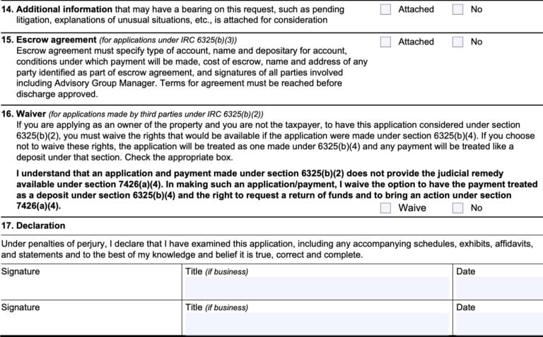 IRS Form 14135 Instructions