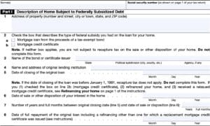 IRS Form 8828 Instructions - Federal Mortgage Subsidy Recapture