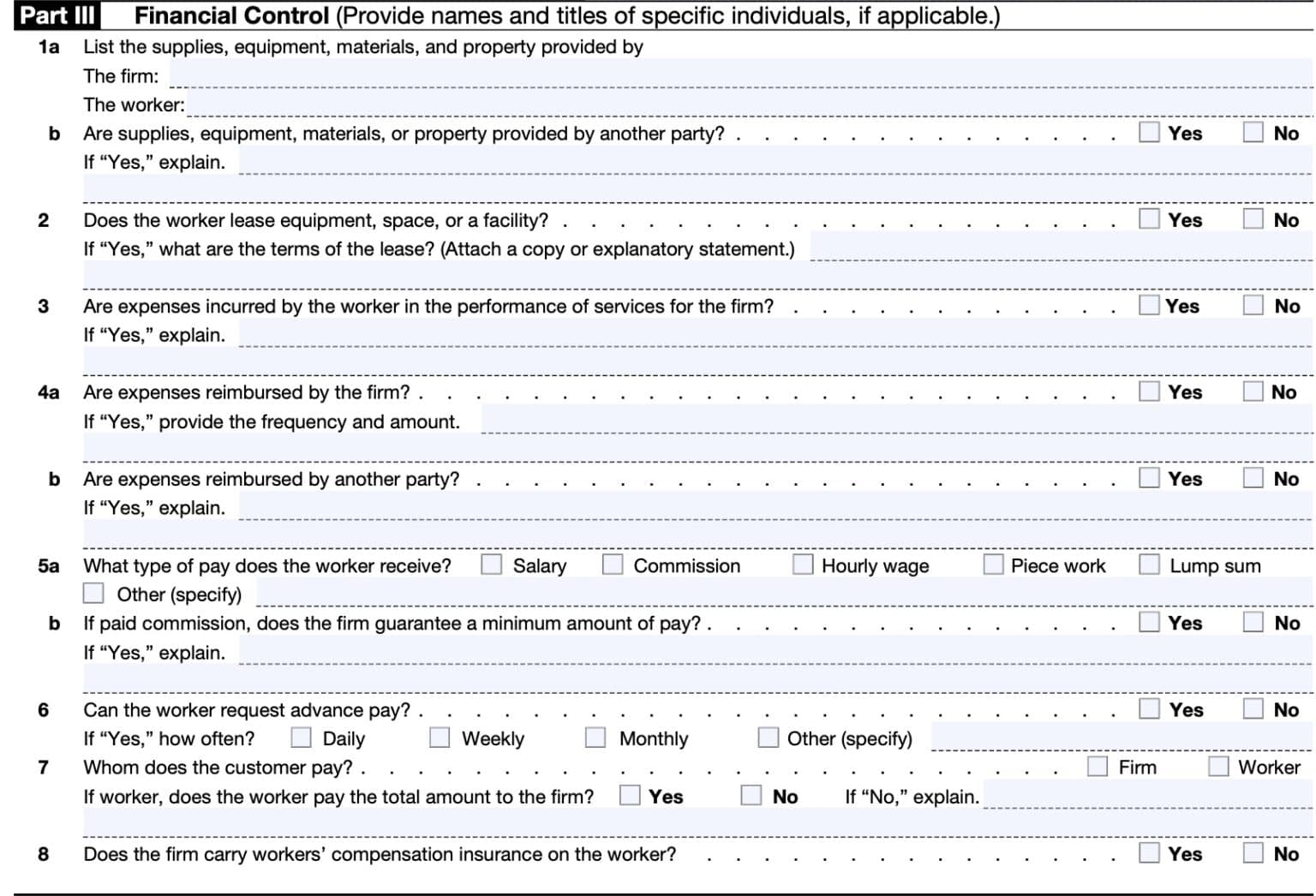 IRS Form SS-8 Instructions - IRS Determination of Worker Status
