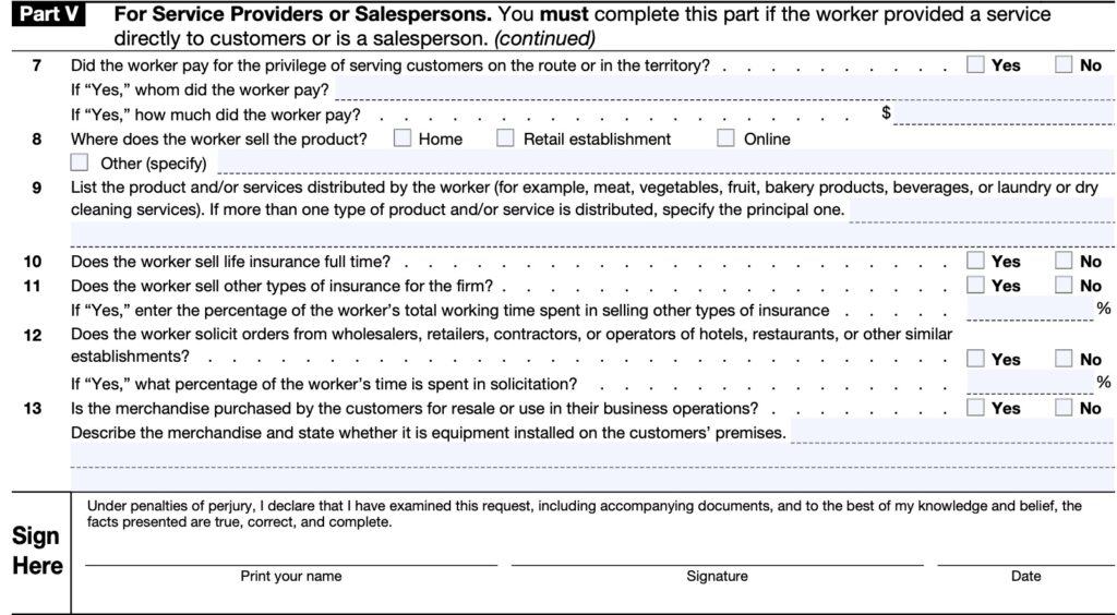 IRS Form SS-8 Instructions - IRS Determination of Worker Status