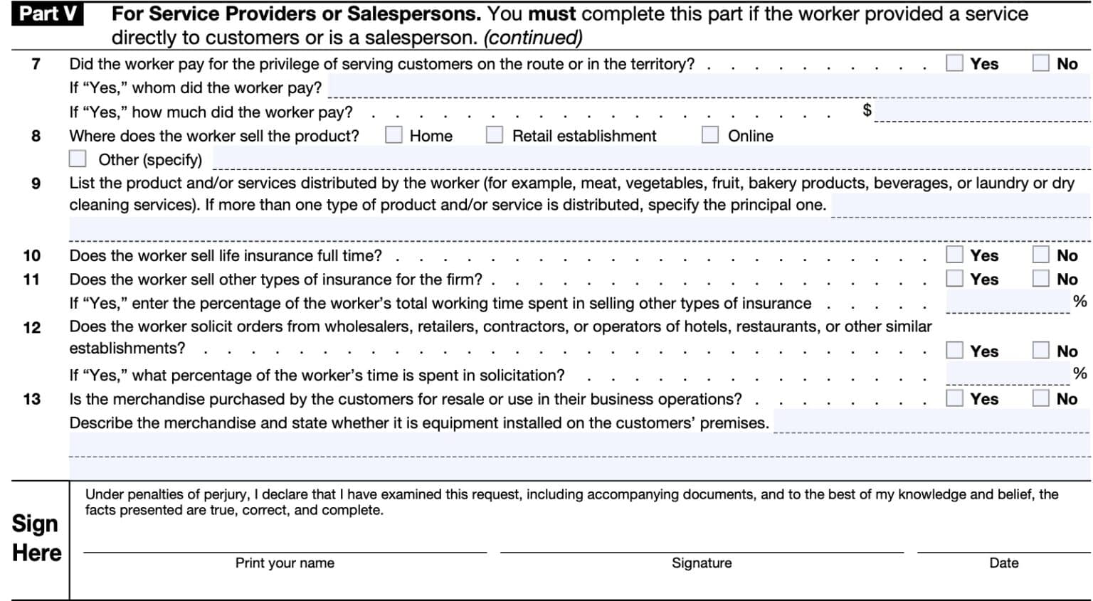 IRS Form SS-8 Instructions - IRS Determination of Worker Status