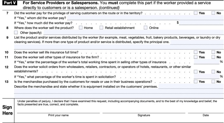IRS Form SS-8 Instructions - IRS Determination of Worker Status
