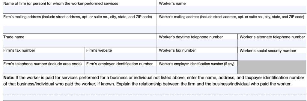 IRS Form SS-8 Instructions - IRS Determination of Worker Status