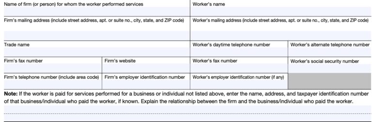 IRS Form SS-8 Instructions - IRS Determination of Worker Status