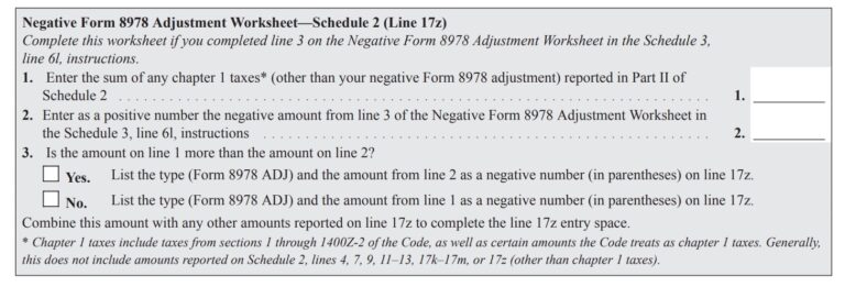 IRS Schedule 2 Instructions - Additional Taxes