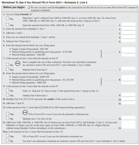 IRS Schedule 2 Instructions - Additional Taxes