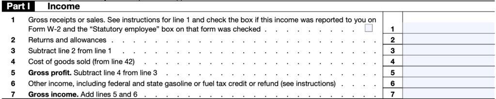 IRS Schedule C Instructions - Business Profit or Loss