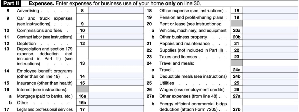 IRS Schedule C Instructions - Business Profit or Loss