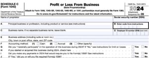 IRS Schedule C Instructions - Business Profit or Loss